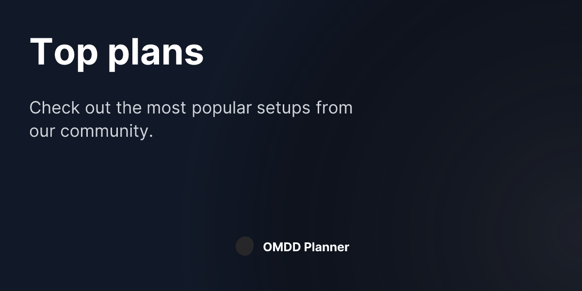 Top plans | OMDD Planner